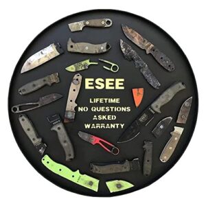 ESEE 3P Fixed Blade Knife with Grey Micarta Scale Handles and Coyote Molded Sheath