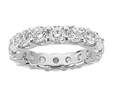 3.00 Ct Round Cut Diamond Eternity Wedding Band. Comfort Fit Ring in Platinum in Size 9