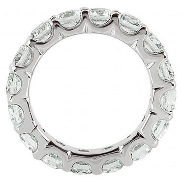 3.00 Ct Round Cut Diamond Eternity Wedding Band. Comfort Fit Ring in Platinum in Size 9