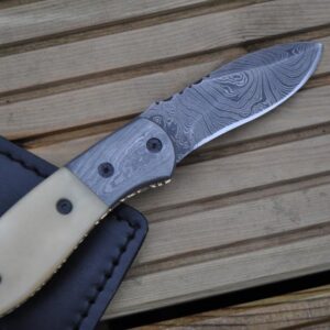 Perkin Knives - Handmade Damascus Pocket Knife - Beautiful Folding Knife