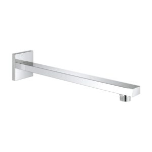 grohe 27710000 eurocube 11 1/4 in. shower arm with square flange, starlight chrome