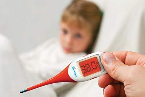 Dreambaby Rapid Response Digital Thermometer with Fever Alert, Orange