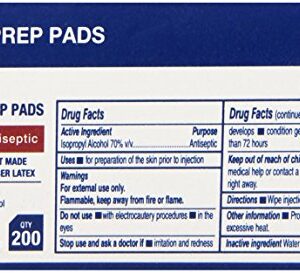 Medline Isopropyl Alcohol Pads, Sterile, Medium, Box of 200