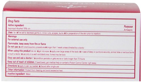 Medline Isopropyl Alcohol Pads, Sterile, Medium, Box of 200