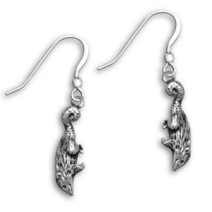 the magic zoo sterling silver possum earrings for women - handcrafted in the usa opossum gifts - possum gifts