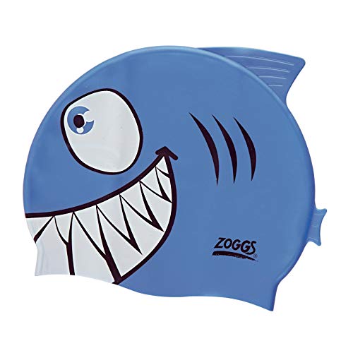 Zoggs Boy's Silicone Character Shark Swimming Cap - Blue