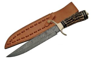 szco supplies damascus iron maiden hunting knife