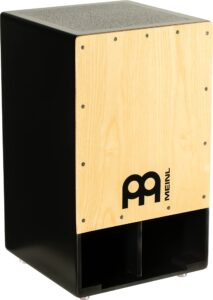 meinl subwoofer bass cajon box drum with internal snares - not made in china - american white ash playing surface, 2-year warranty (subcaj1awa)