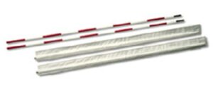 tandem sport collapsible volleyball net antenna, red/white, set of 2