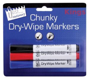 tallon just stationery chunky dry wipe board markers pack of 3