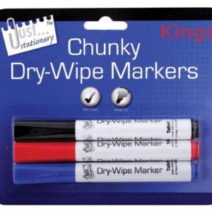 Tallon Just Stationery Chunky Dry Wipe Board Markers Pack Of 3