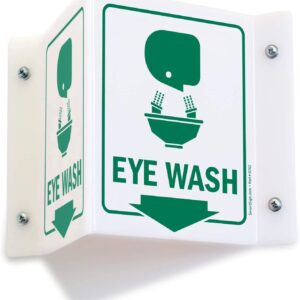 SmartSign "Eye Wash" Projecting Sign | 5" x 6" Acrylic