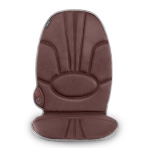 homedics portable back massage cushion | heated vibrating pad, multi-speed, soft fabric | back, lumbar & shoulder kneading