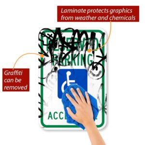 SmartSign "Reserved Parking - Van Accessible" Handicap Parking Sign | 12" x 18" Aluminum