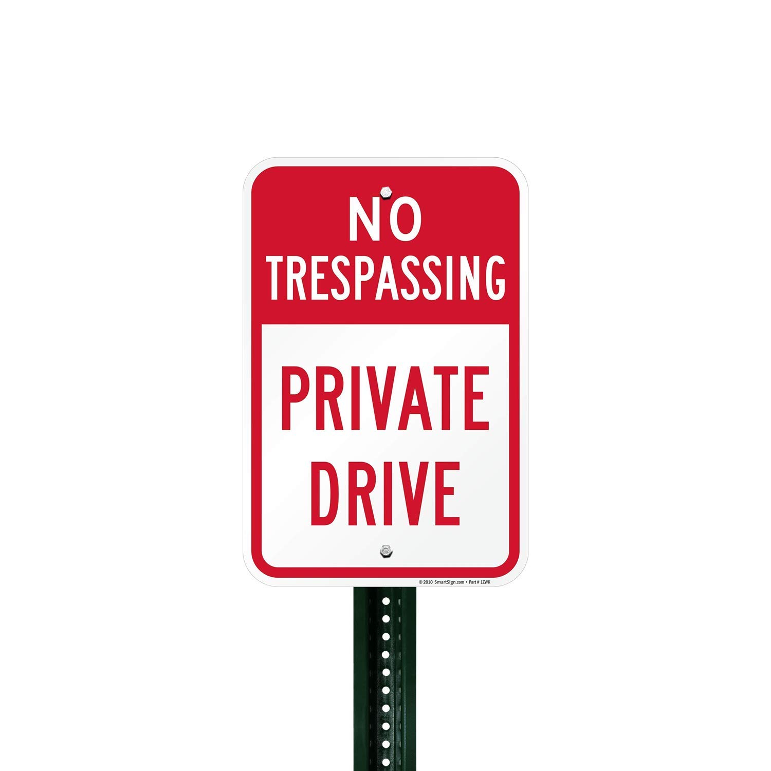 SmartSign - K-5893-AL-12x18 "No Trespassing - Private Drive" Sign | 12" x 18" Aluminum