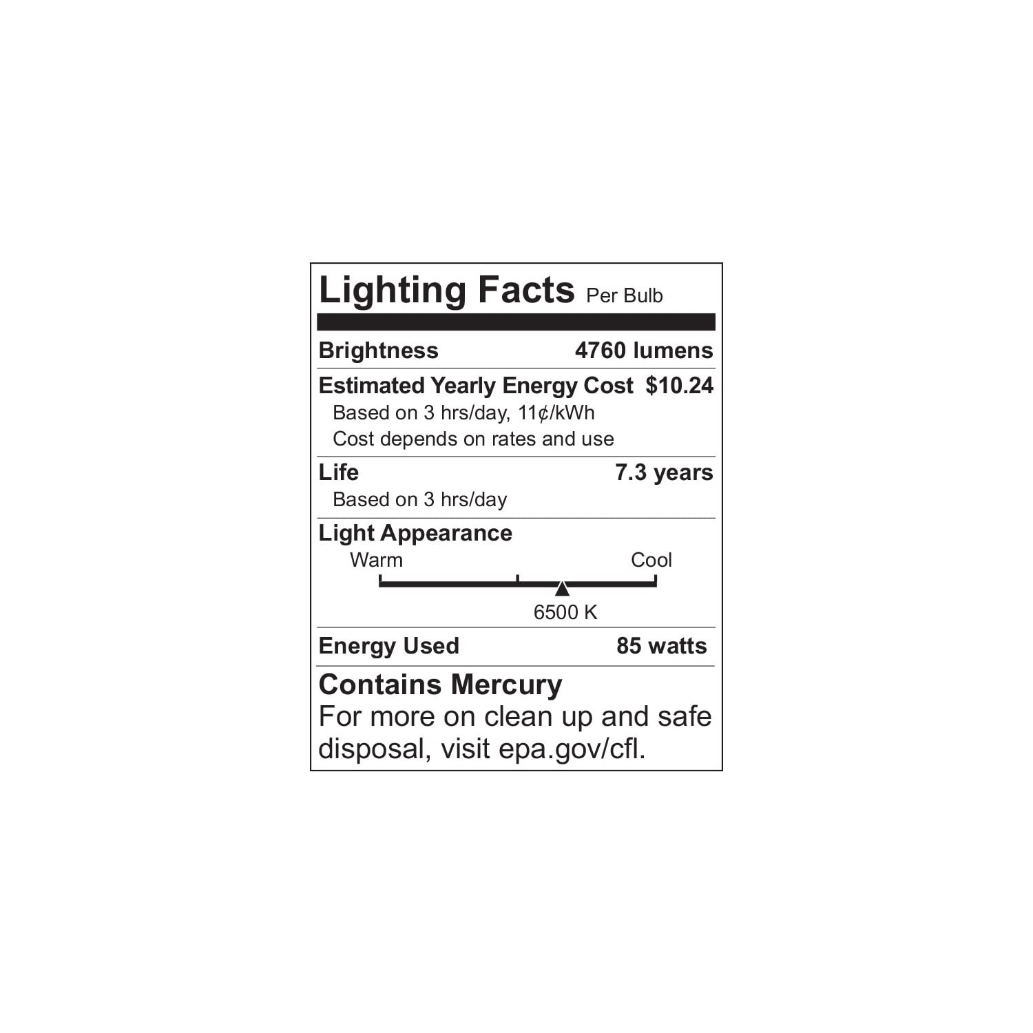 LimoStudio [1 Pack] 85W 6500K E26 CFL, Compact Fluorescent Light Bulb for Photo Studio, Pure White Day Lighting, AGG879