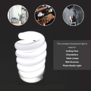 LimoStudio [1 Pack] 85W 6500K E26 CFL, Compact Fluorescent Light Bulb for Photo Studio, Pure White Day Lighting, AGG879