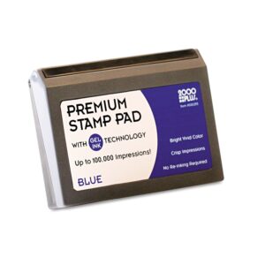 COSCO 030255 Microgel Stamp Pad for 2000 Plus 2 3/4 x 4 1/4 Blue