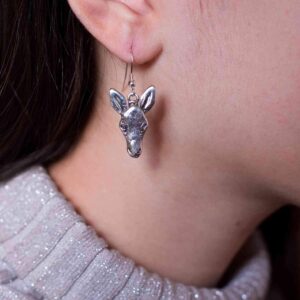 Sterling Silver Donkey Earrings by The Magic Zoo