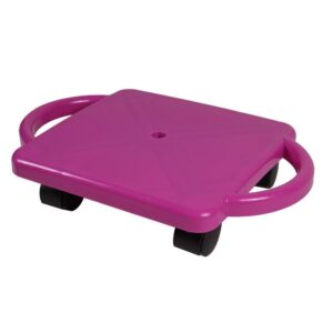 hand2mind Purple Indoor Scooter Board with Handles, Floor Scooter, Sit Down Scooter, Gym Activities for Kids, Indoor Recess Games, Sport Scooters, Physical Education Equipment, Gross Motor Toys