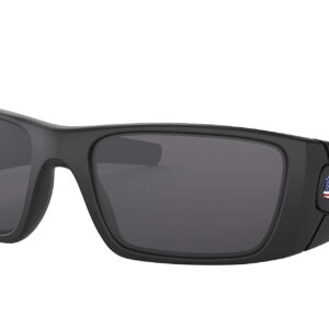 Oakley Men's OO9096 Fuel Cell Rectangular Sunglasses, Matte Black USA Flag Icon/Grey, 60 mm