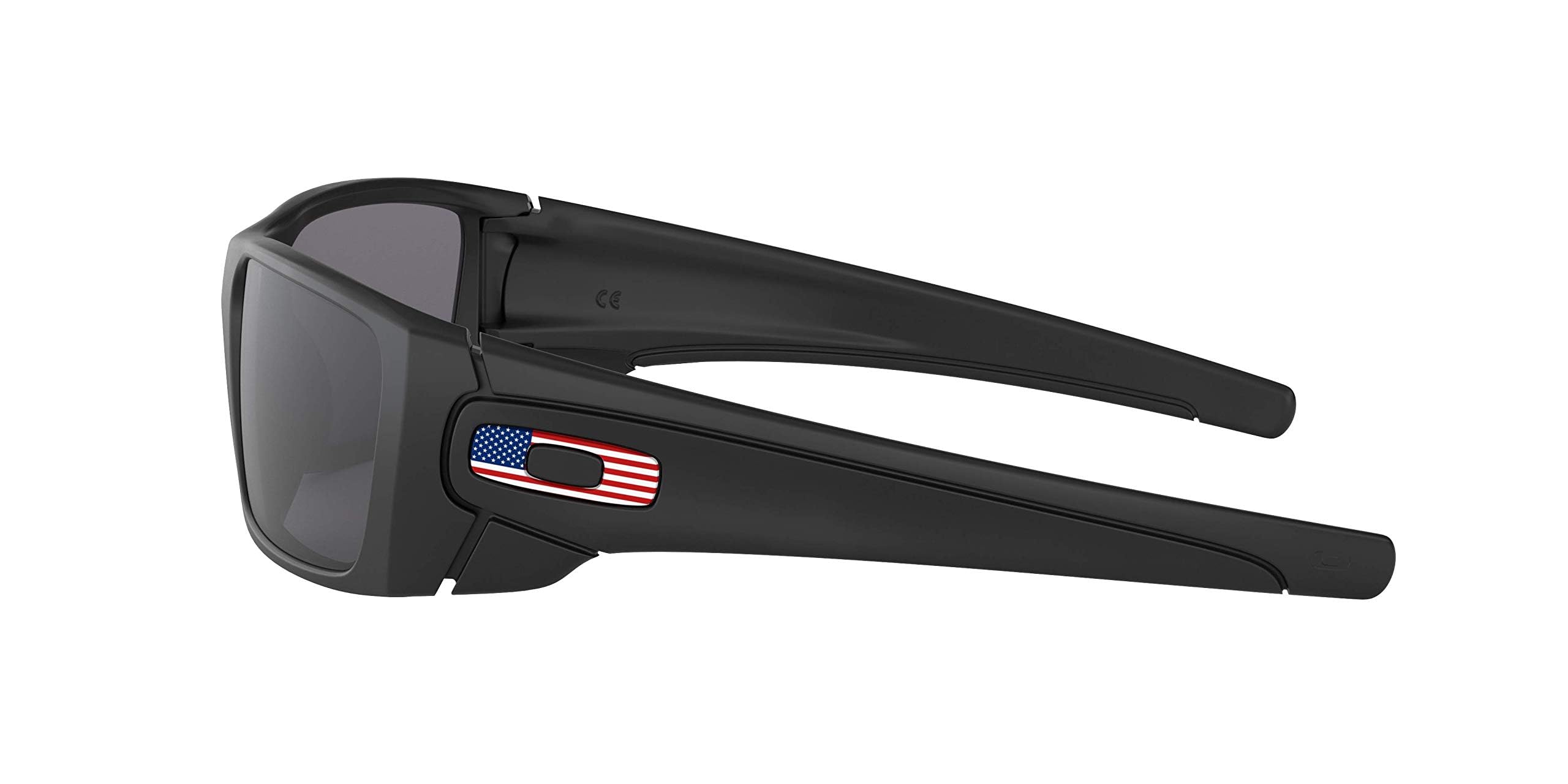 Oakley Men's OO9096 Fuel Cell Rectangular Sunglasses, Matte Black USA Flag Icon/Grey, 60 mm