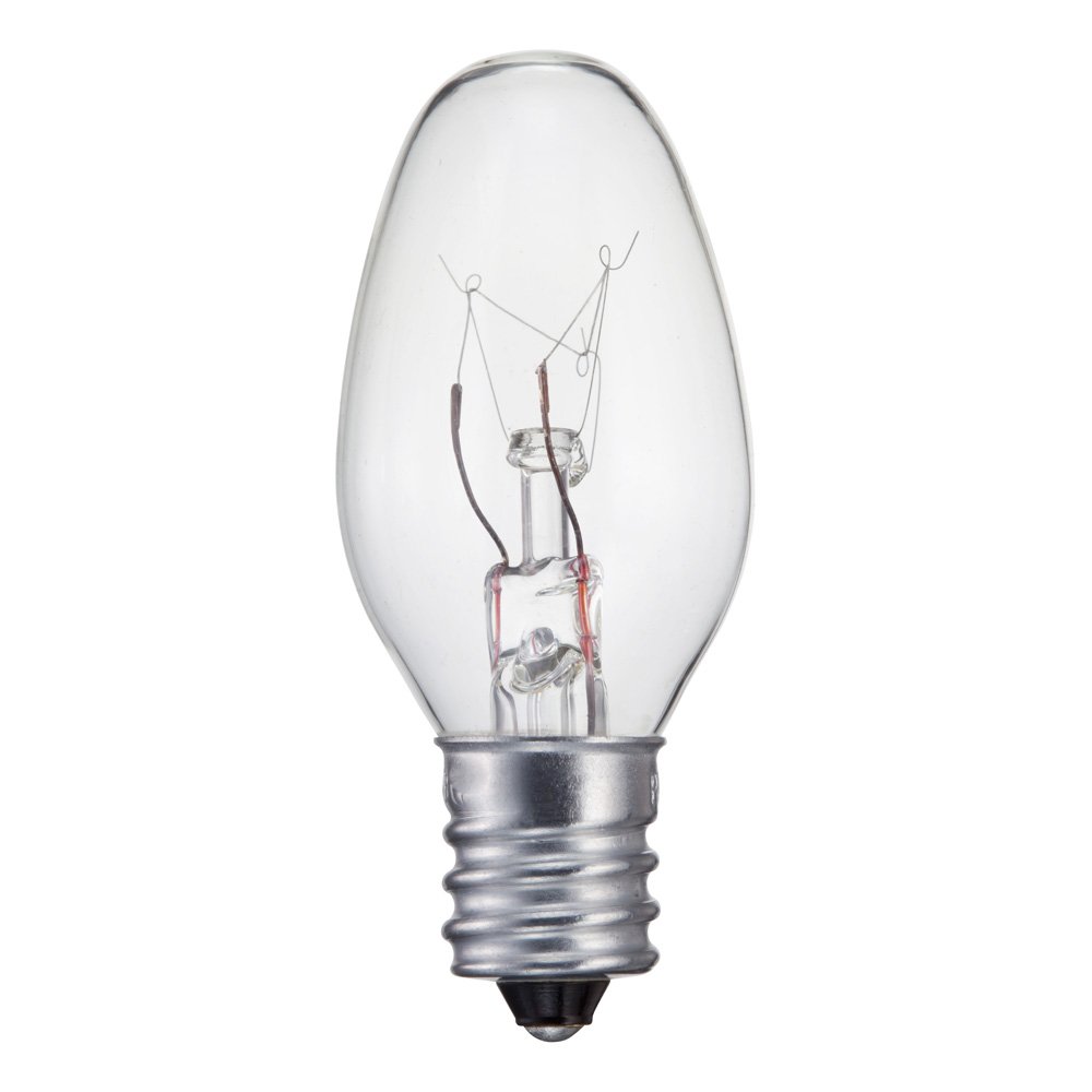 Philips C7 Clear Night Light: 7-Watt, E12 Candelabra Base Light Bulb, Soft White, 4-Pack, 415463