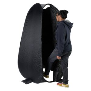 Fotodiox Collapsible Portable Indoor/Outdoor Changing Room - Black, 6'4" Tall, 3'6"x3'6" Base, Pop-up Dressing Tent