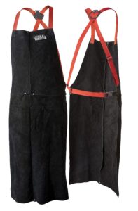 lincoln electric leather welding apron | 42" length | adjustable fit | black |k3110-all