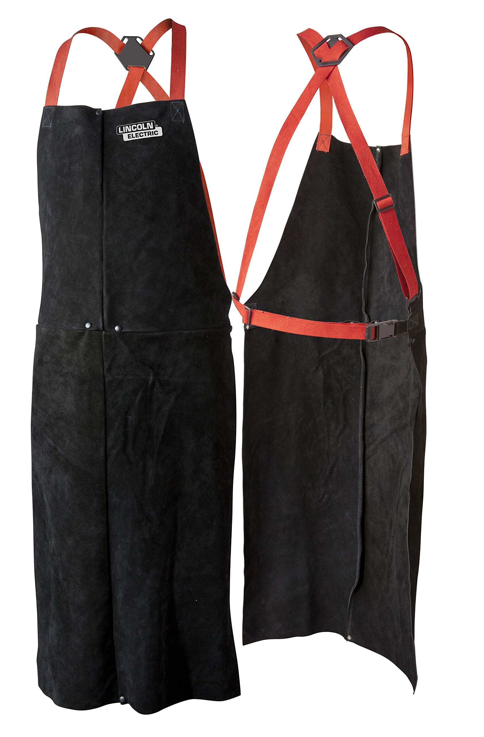 Lincoln Electric Leather Welding Apron | 42" Length | Adjustable Fit | Black |K3110-ALL