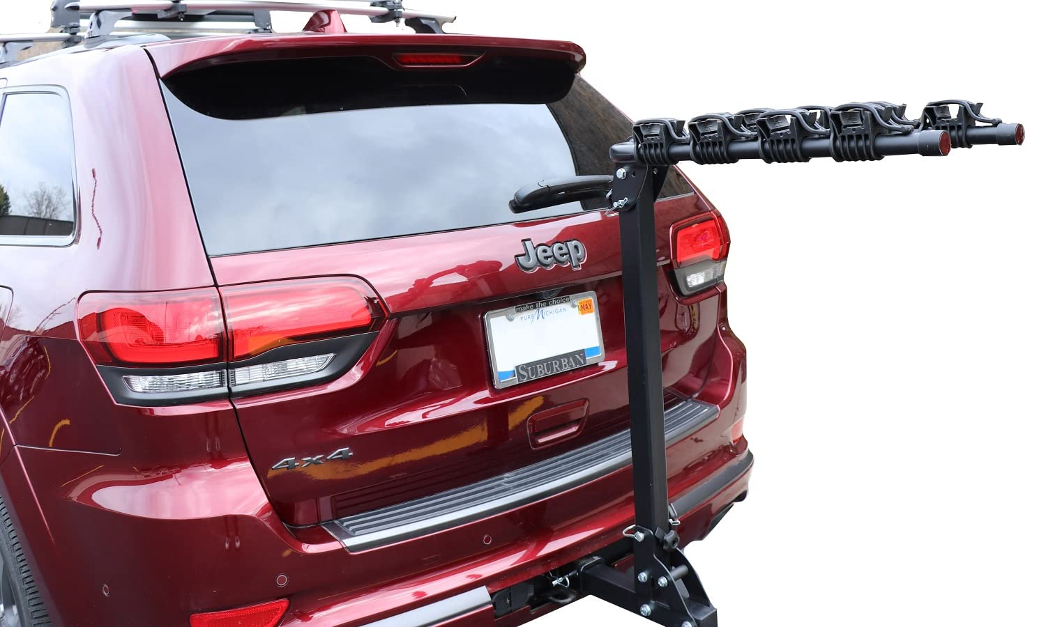 BRIGHTLINES Heavy Duty Swing Away Fold Down 2" Hitch Mount Bike Rack for up to 4 Four Bikes