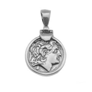 jewelry affairs sterling silver alexander the great pendant