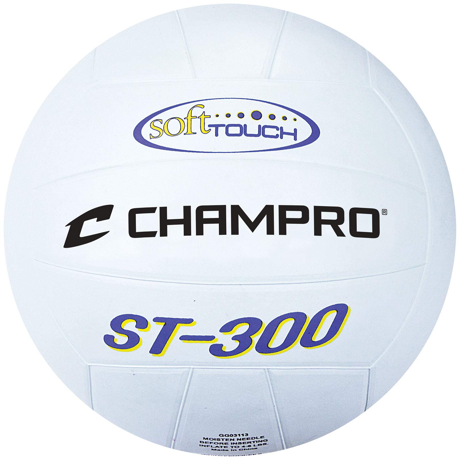 Champro 300 Rubber Volleyball (White/Black)