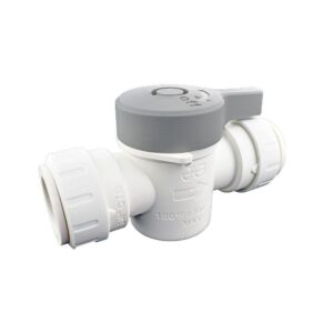 john guest speedfit 3/4 inch cts shut-off valve, push to connect plastic plumbing fitting, white, pseisv28p