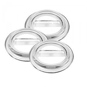 lucite piano caster cups, clear, set of 3 for grand pianos - virtually indestructible