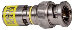 klein tools vdv813-613 bnc-connector for rg6/6q coaxial cables, universal compression connectors, male, 35-pack