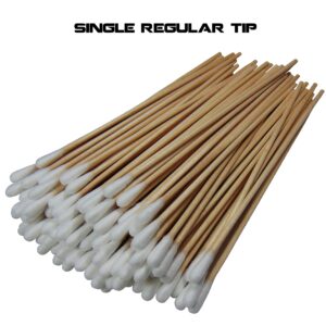 (Single Sided Regular Tip) Type-III 100pc Gun Cleaning 6 Inch American Made Cotton Swabs