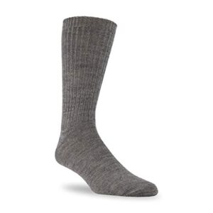 j.b. field's wool weekender 96% merino wool non-binding casual socks (3 pairs) (large (8-12 shoe), assorted (lt. brown/mid-grey/natural))