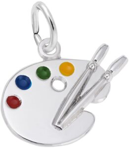 sterling silver artist palette charm