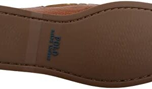 Polo Ralph Lauren mens Bienne loafers shoes, Tan Tumbled Leather, 10 US