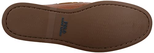 Polo Ralph Lauren mens Bienne loafers shoes, Tan Tumbled Leather, 10 US