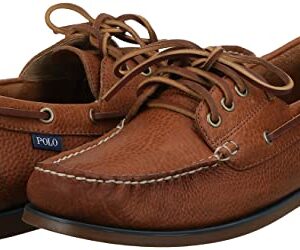 Polo Ralph Lauren mens Bienne loafers shoes, Tan Tumbled Leather, 10 US