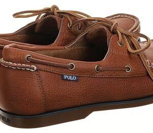 Polo Ralph Lauren mens Bienne loafers shoes, Tan Tumbled Leather, 10 US