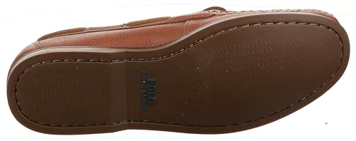 Polo Ralph Lauren mens Bienne loafers shoes, Tan Tumbled Leather, 10 US