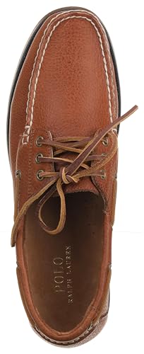 Polo Ralph Lauren mens Bienne loafers shoes, Tan Tumbled Leather, 10 US