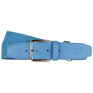 champro baseball belt with leather tab, light blue, adult