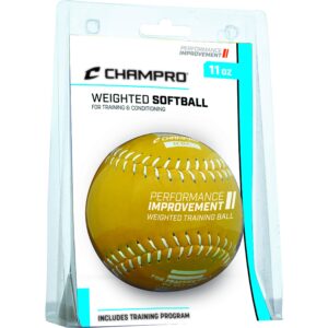 champro training softball, package (yellow, 12-inch/11-ounce)