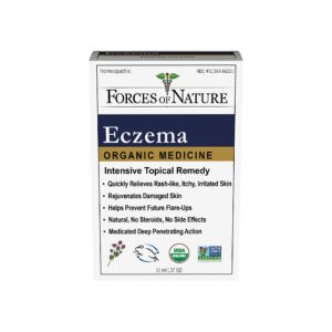 Forces of Nature Eczema Control, Organic Homeopathic Medicine, 0.37 Fl Oz, Soothing Eczema Treatment, Multi Symptom Relief from Dry, Itchy, Irritated Skin & Flare-Ups, Steroid-Free Skin Care