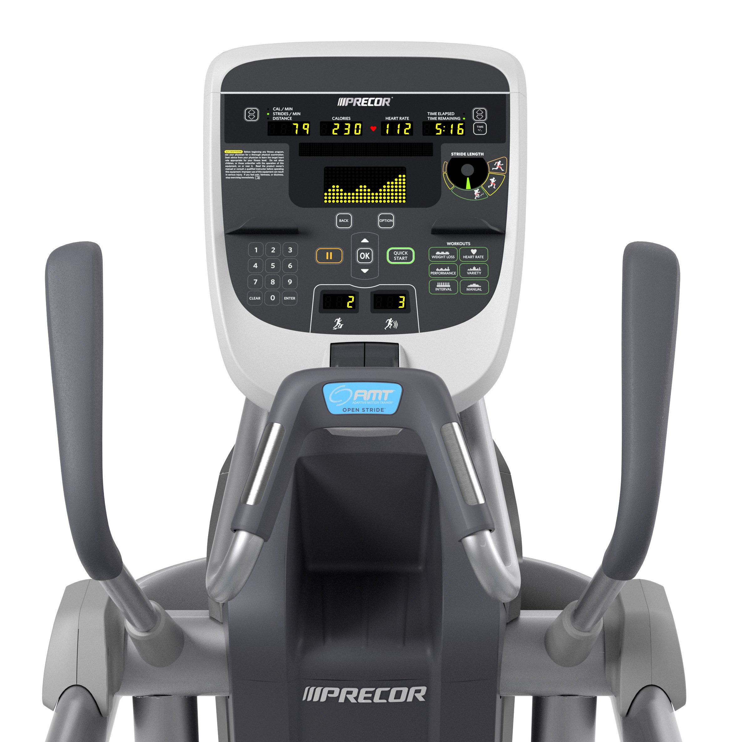 Precor AMT 835 Commercial Series Adaptive Motion Trainer with Open Stride Technology