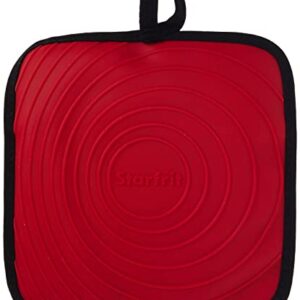 Starfrit 8" Silicone/Cotton Pot Holder/Trivet, Red